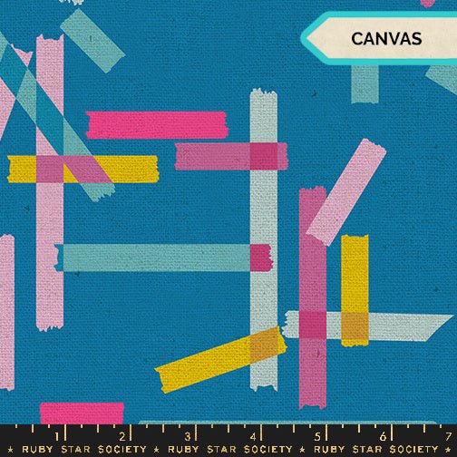 Cerulean Washi Tape (Canvas) // Washi Plus by Ruby Star Society (1/4 yard) - Emmaline Bags Inc.