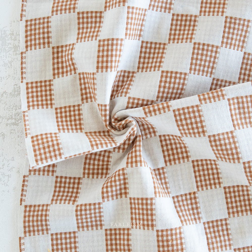 Ivory // Checkmate Checkers by Fableism Wovens - (1/4 yard) - Emmaline Bags Inc.