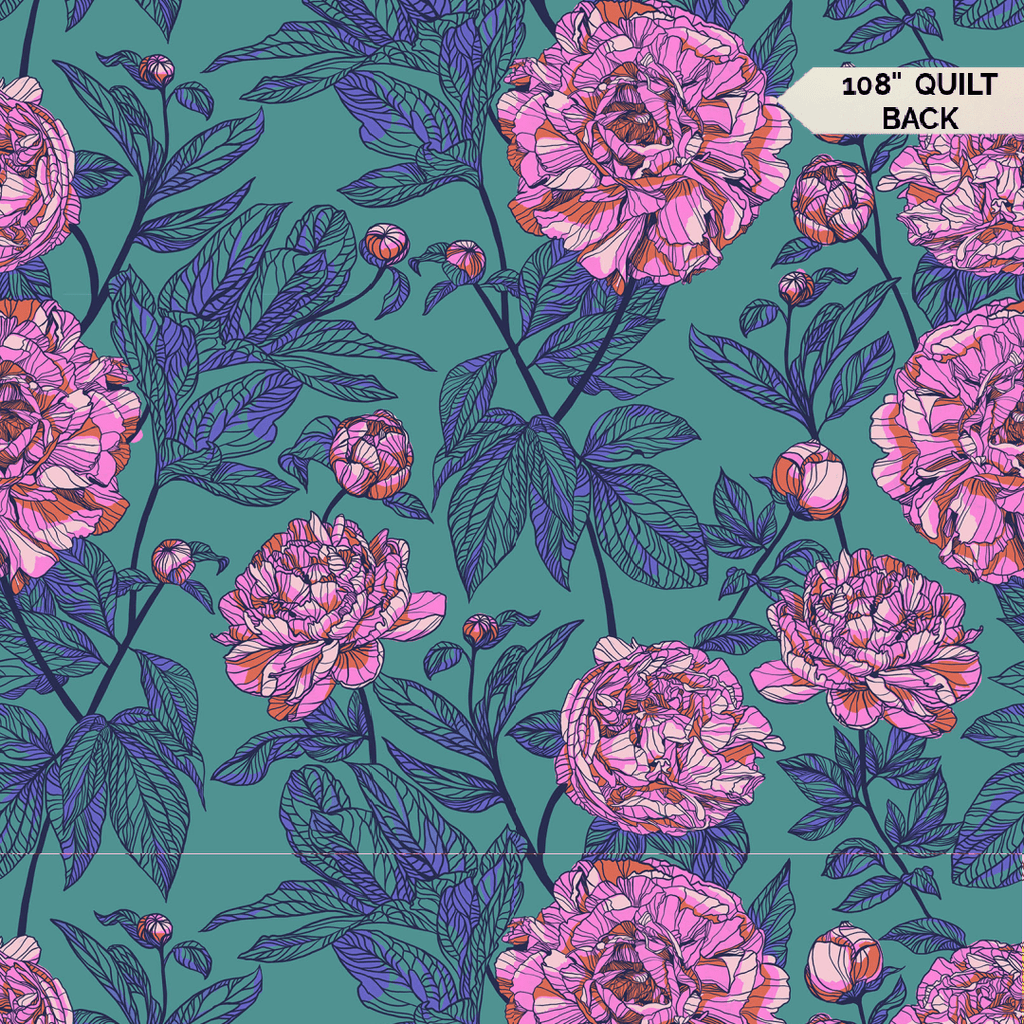 (Wide Back) Sunshine Peony // Indelible by Anna Maria Textiles (1/4 Yard) - Emmaline Bags Inc.