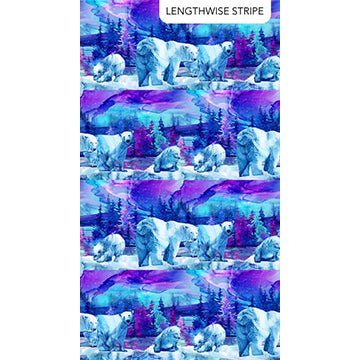 Border - Bears in Multi Blue • Illuminations by Northcott Studio (1/4 ...