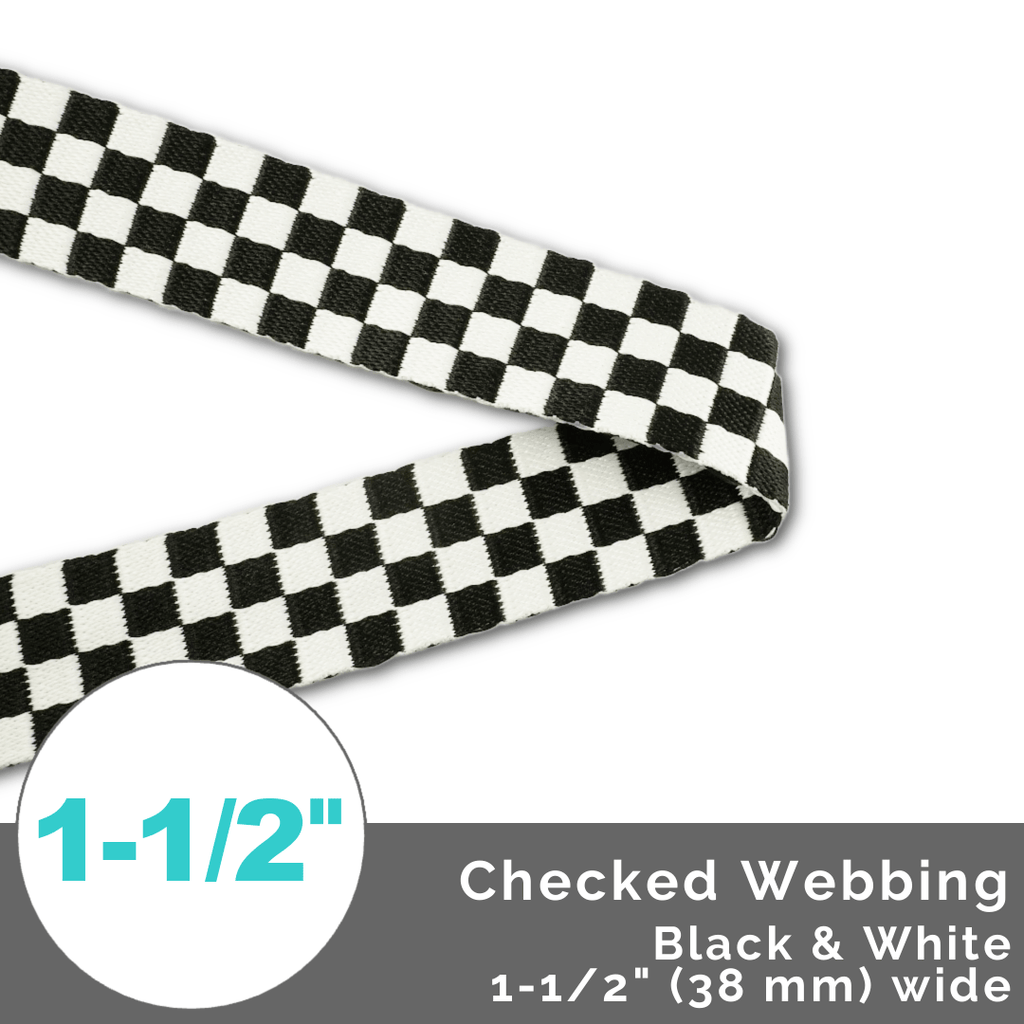 Checked Webbing (Per 1 Yard) - 1-1/2" (38 mm) Wide – Emmaline Bags Inc.