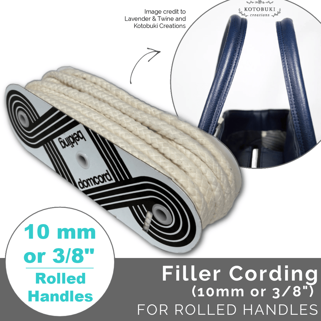Filler Cord (Cotton) For Rolled Handles | 10mm or 3/8" (Per Yard ...