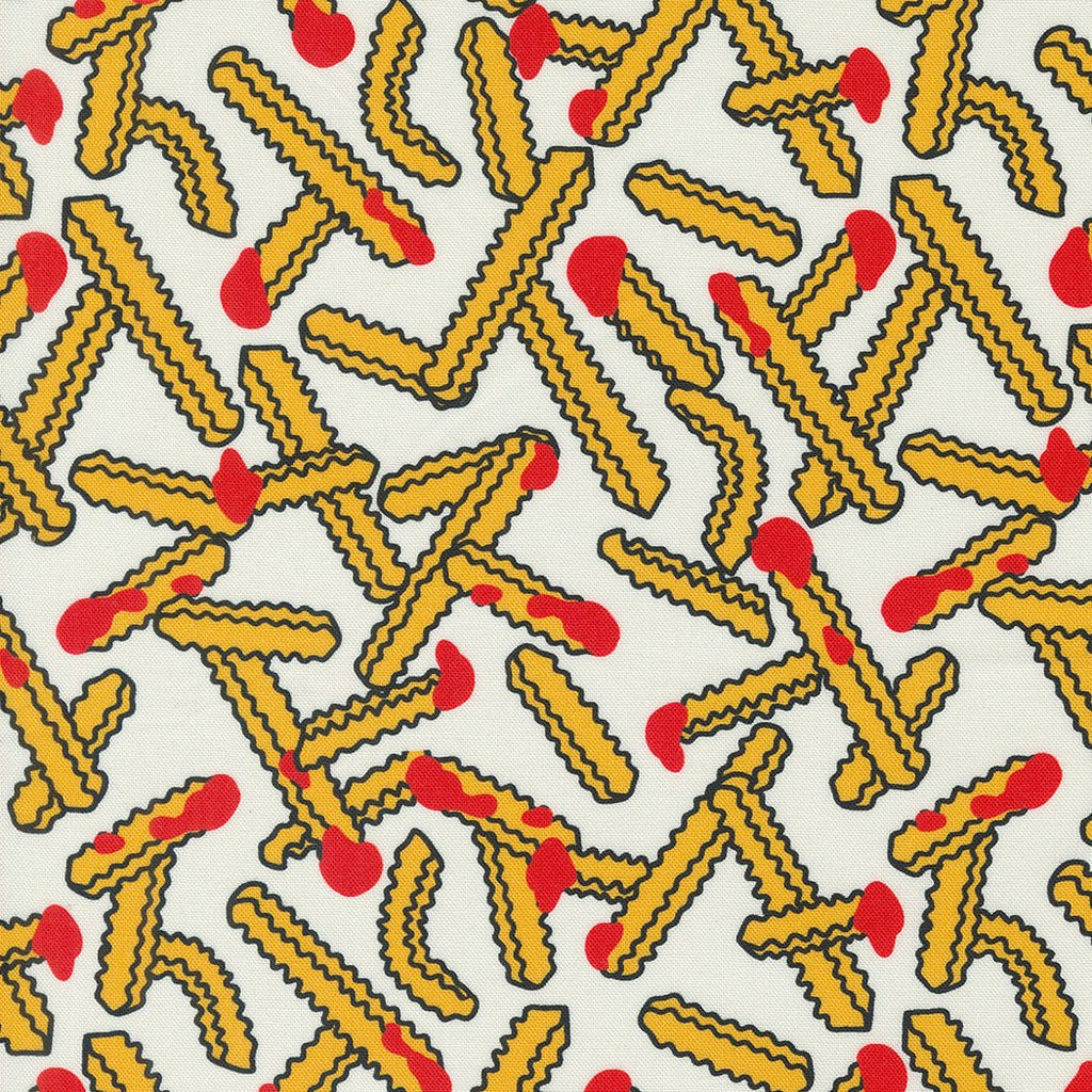 Lay off me I'm Starving - in CREAM // Snack Shack (1/4 yard) - Emmaline ...