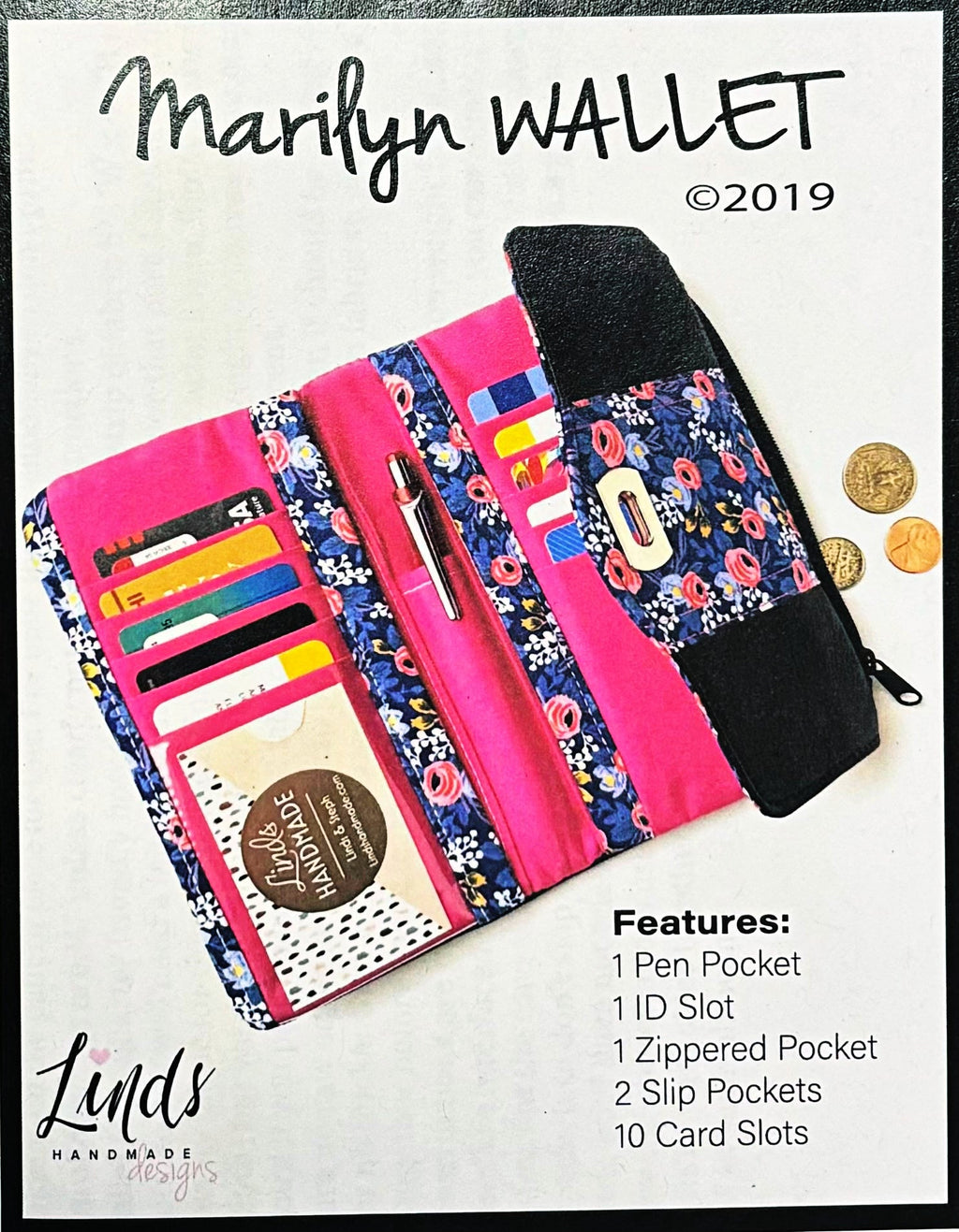 Marilyn Wallet by Linds Handmade (Printed Paper Pattern) - Emmaline ...