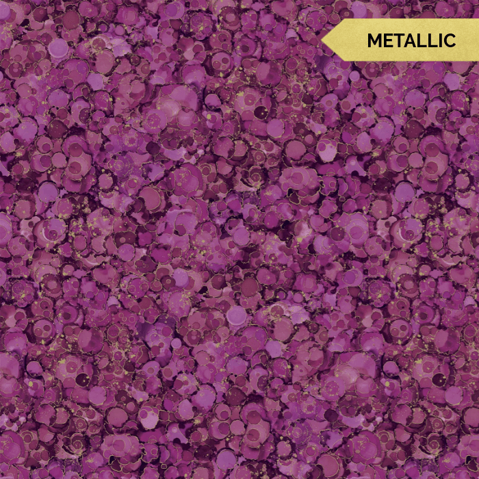Plum Bubble Texture // Midas Touch Metallic - (1/4 yard) - Emmaline ...