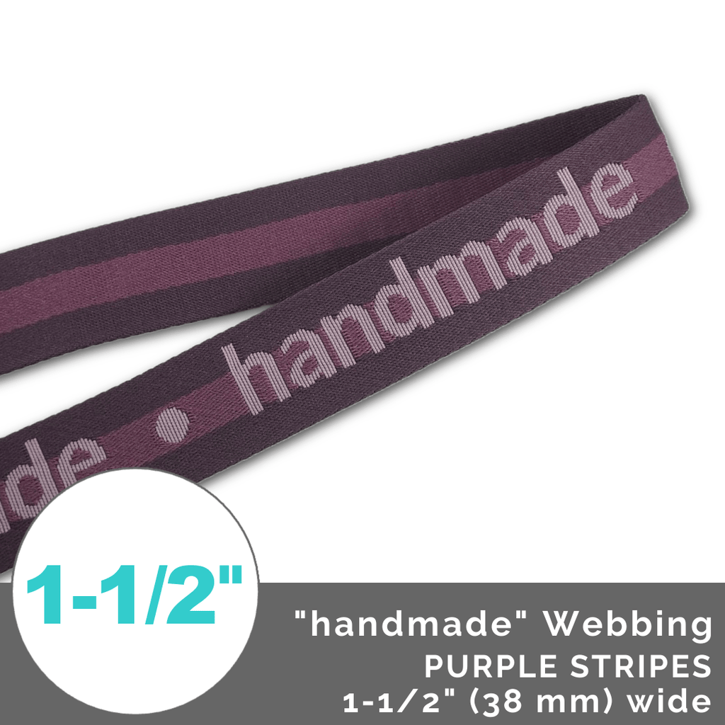 Purple Stripes Webbing with *handmade* 1-1/2" | Emmaline Bags ...