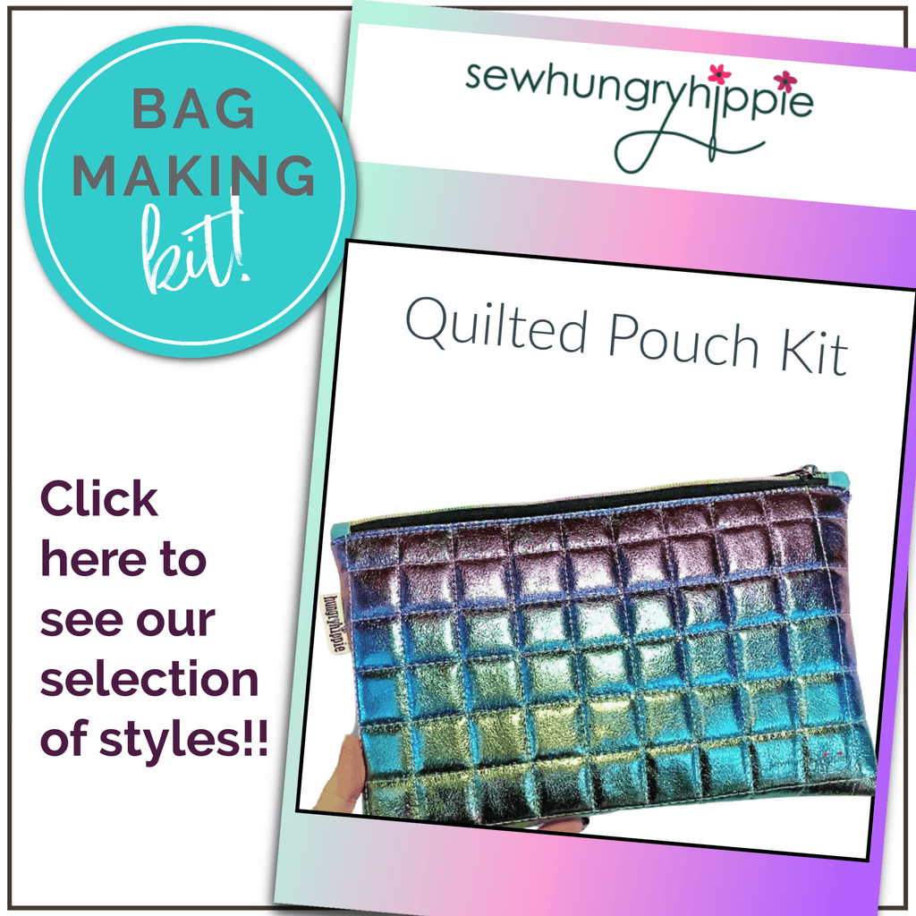 Quilted Soft Vinyl Zipper Pouch - A COMPLETE KIT, Including Pattern ...