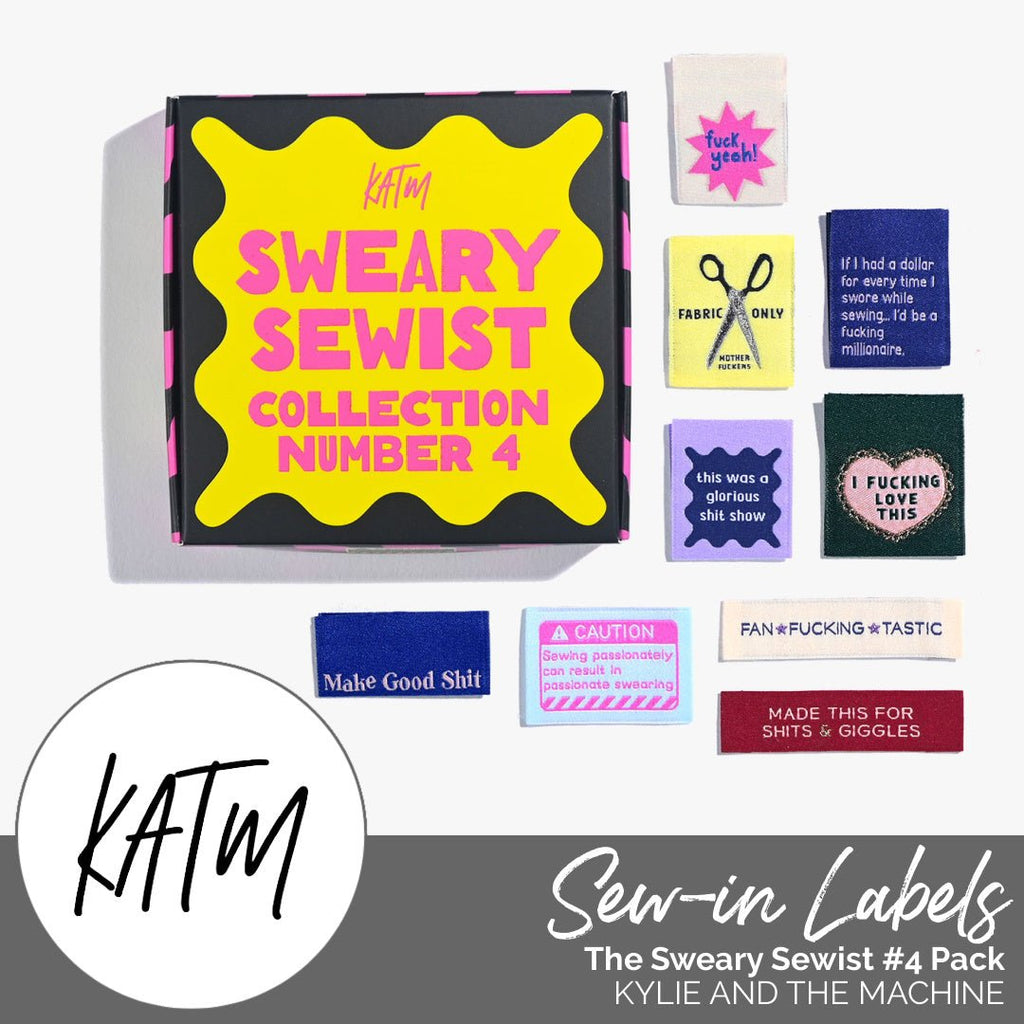 Sew-In Labels: 'The Sweary Sewist #4' Box Set | KATM - Emmaline Bags Inc.