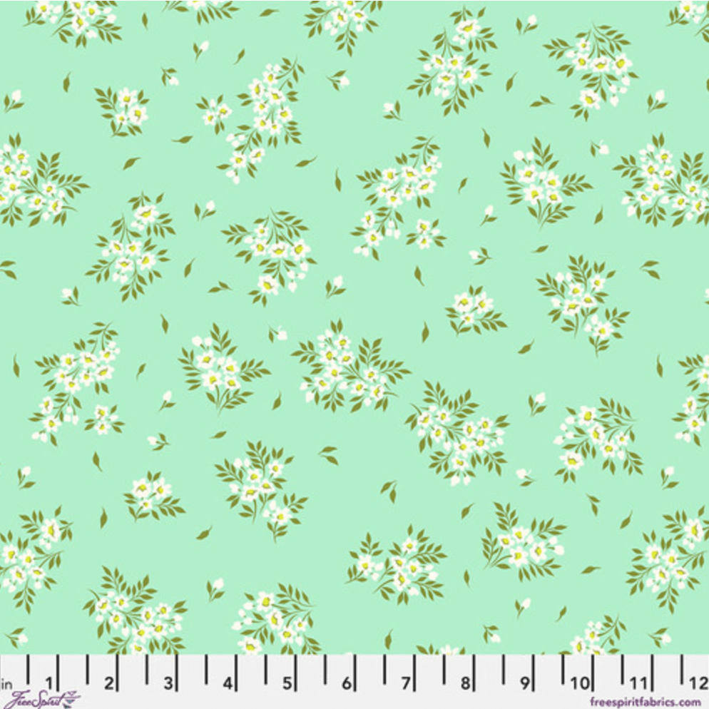 Spearmint What a Ditz // Tula's True Colors (1/4 yard) - Emmaline Bags Inc.