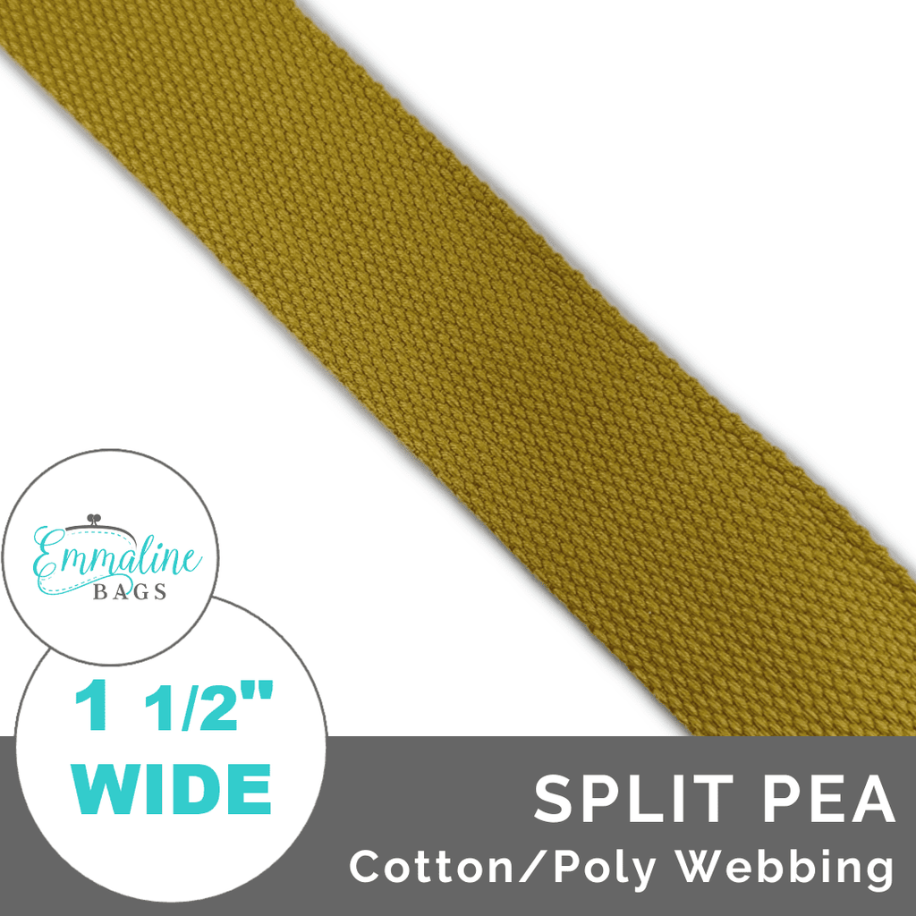 Split Pea | Cotton/Poly Webbing 1 ½ " Wide | Emmaline Bags – Emmaline ...