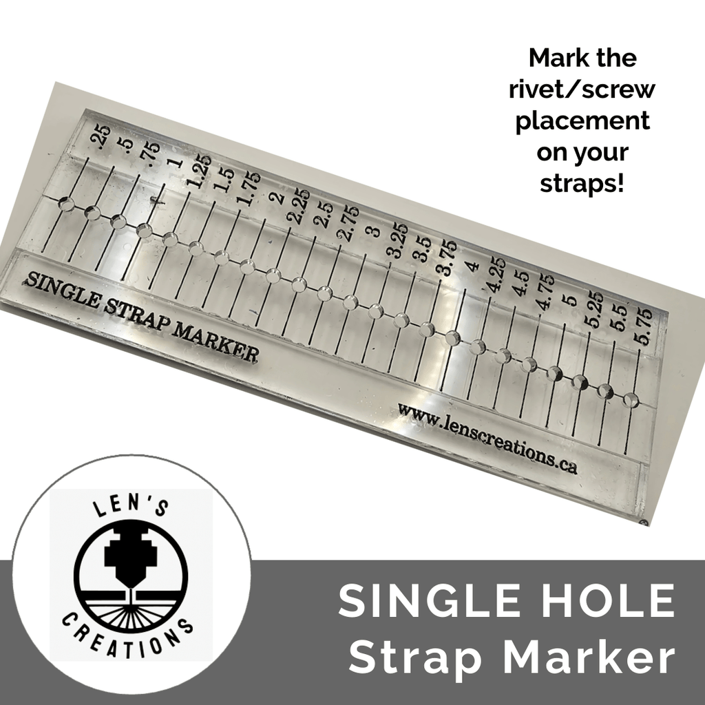 Template: SINGLE Hole Marker 1" WIDE STRAPS - Emmaline Bags Inc.