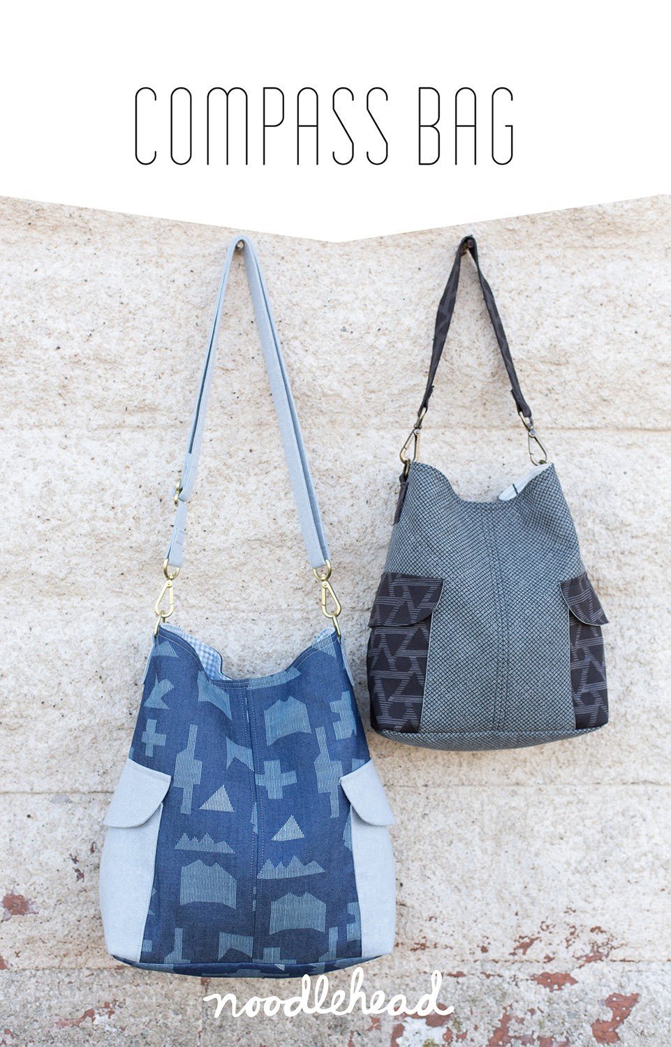 Compass Bag by Noodlehead (Printed Paper Pattern) - Emmaline Bags Inc.