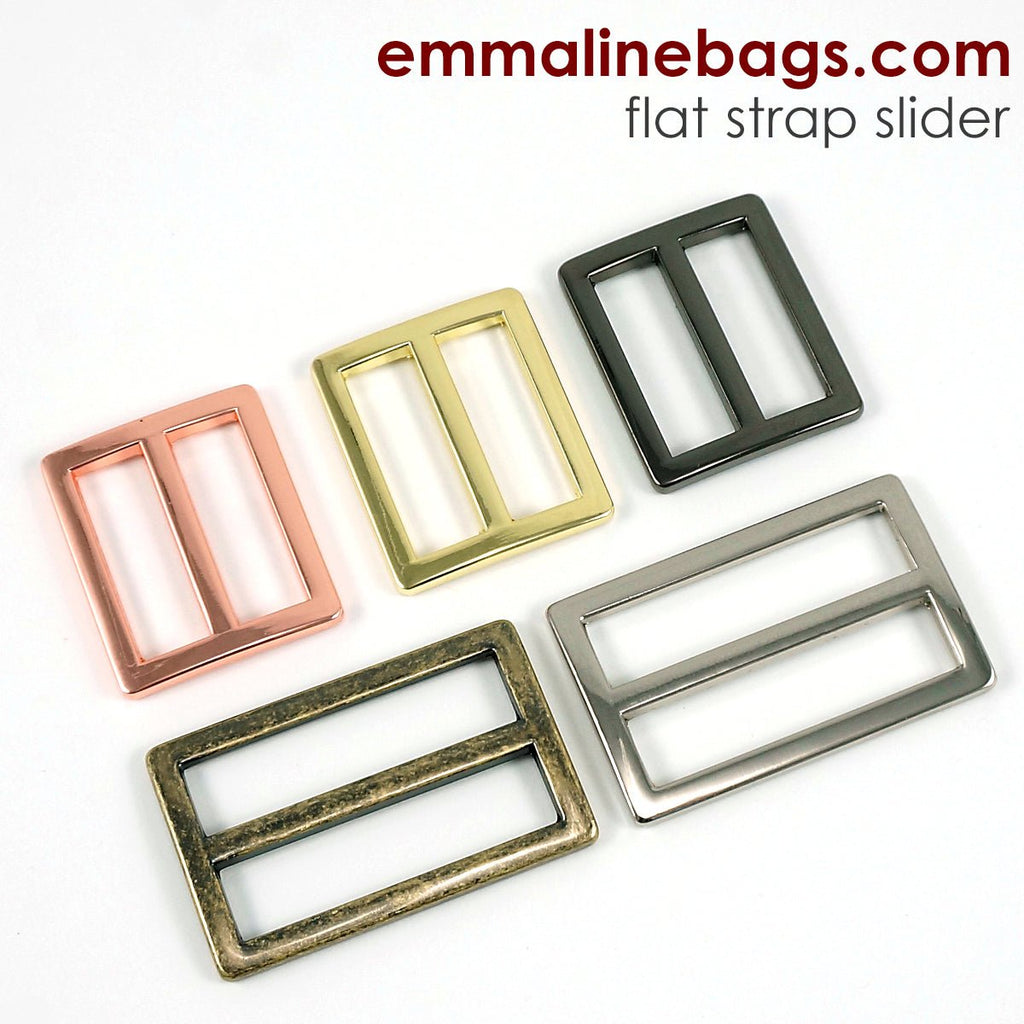 Flat Strap SLIDERS (2 Pack) - Emmaline Bags Inc.