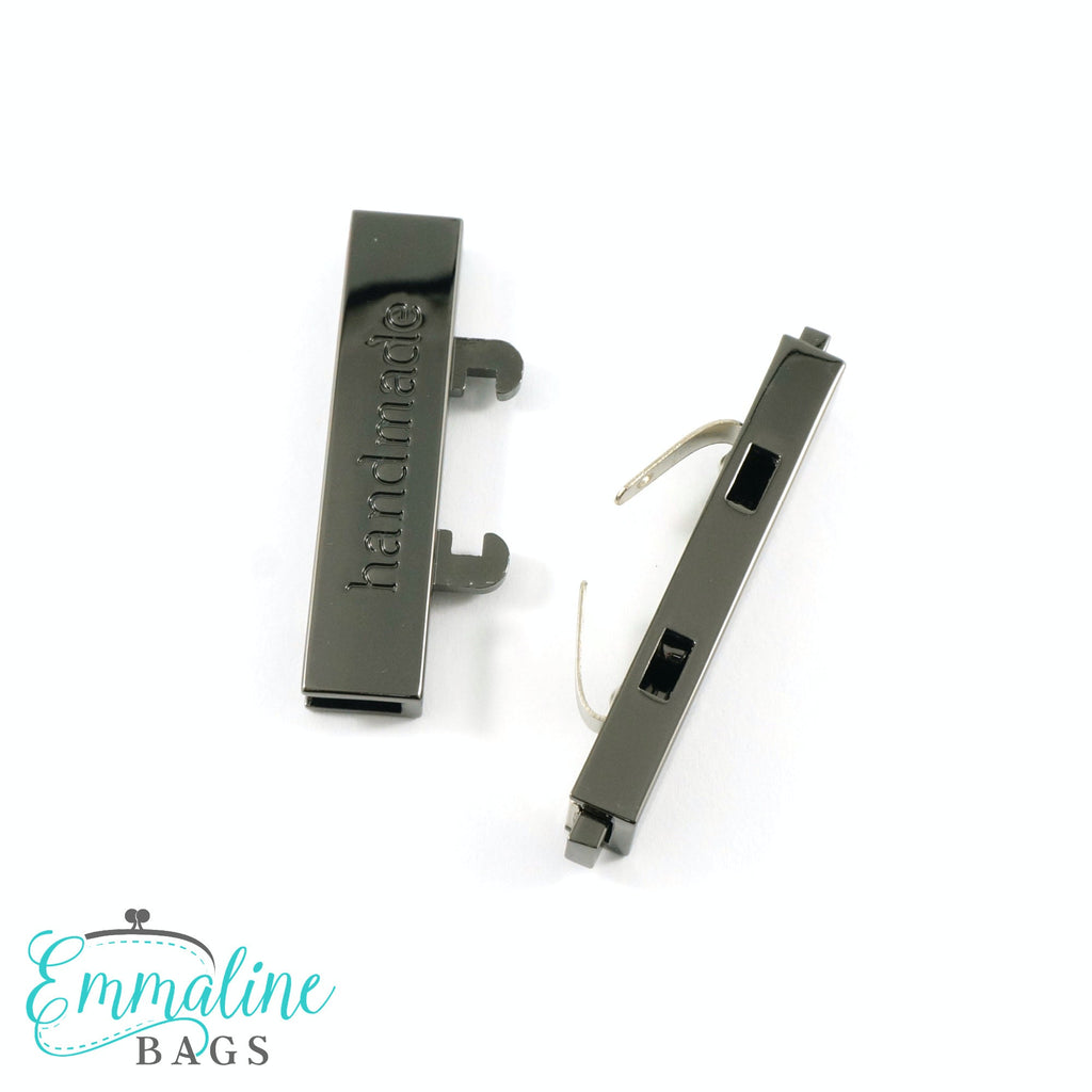 Large Bar Lock with "handmade" Lettering - Emmaline Bags Inc.