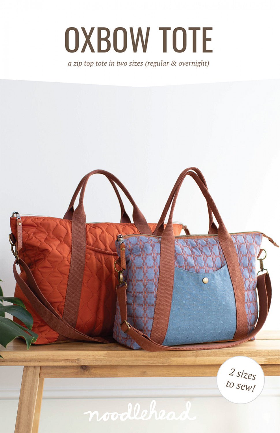 Oxbow Tote by Noodlehead (Printed Paper Pattern) - Emmaline Bags Inc.