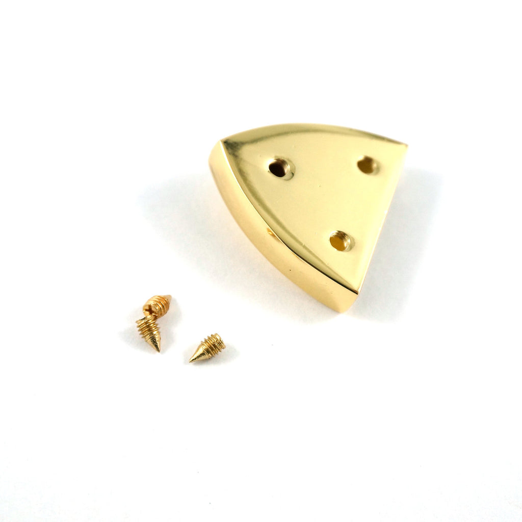 Pointed Strap End Caps (1" wide) in Gold - 4 Pack - Emmaline Bags Inc.