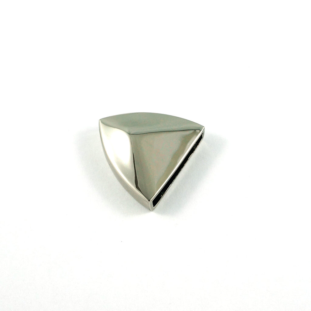 Pointed Strap End Caps (1" wide) in Nickel - 4 Pack - Emmaline Bags Inc.