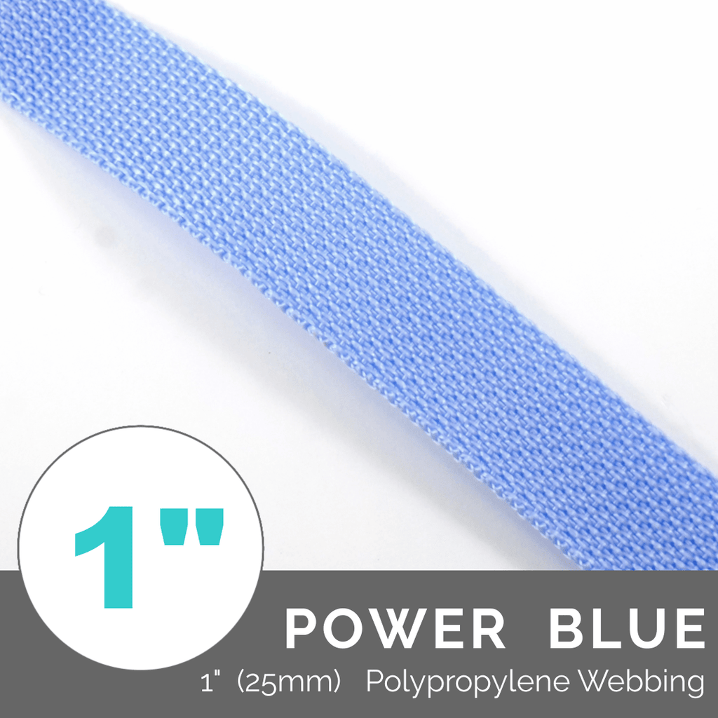 (Polypropylene) Strap Webbing **1" (25mm)** (Per 1 Yard) - Powder Blue ...