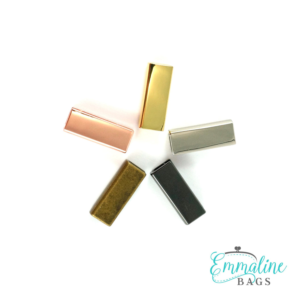 Rectangular Strap End Caps (1" wide) (4 Pack) - Emmaline Bags Inc.