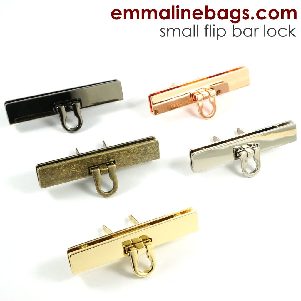 Small Bar Lock with Flip Closure - Emmaline Bags Inc.