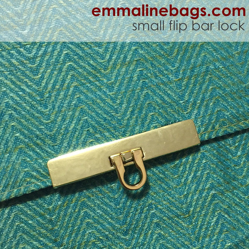 Small Bar Lock with Flip Closure - Emmaline Bags Inc.