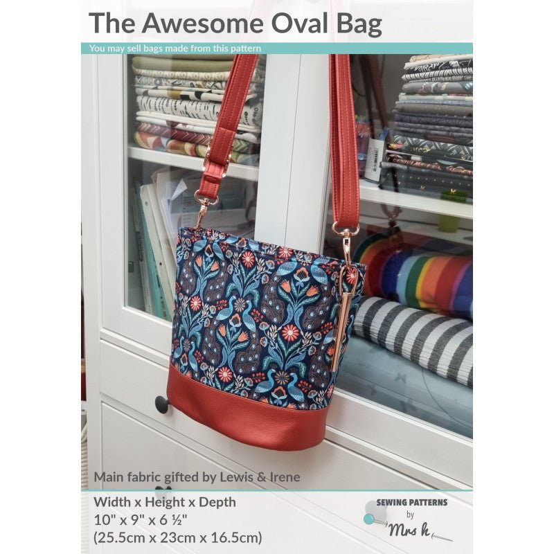 The Awesome Oval Bag by Sewing Patterns by Mrs H (Printed Paper Pattern ...